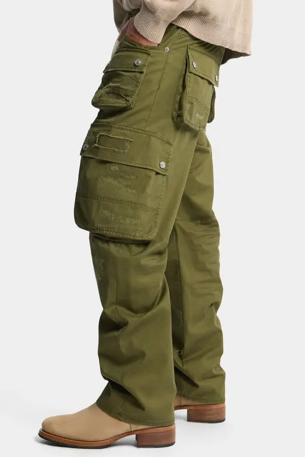 Dsquared2 Cargo Trousers With Multiple Pockets - Green