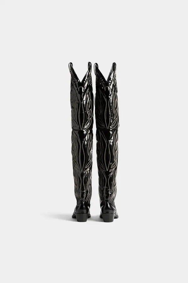Dsquared2 Over-the-knee Cowboy Boots - Black