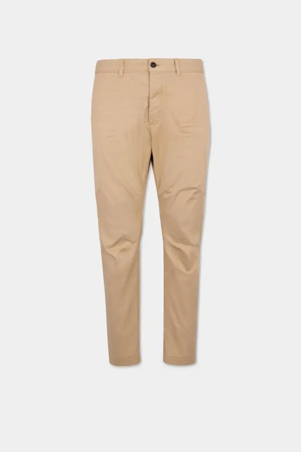 Dsquared2 Stretch Cotton Twill Barrel-leg Chinos - Beige