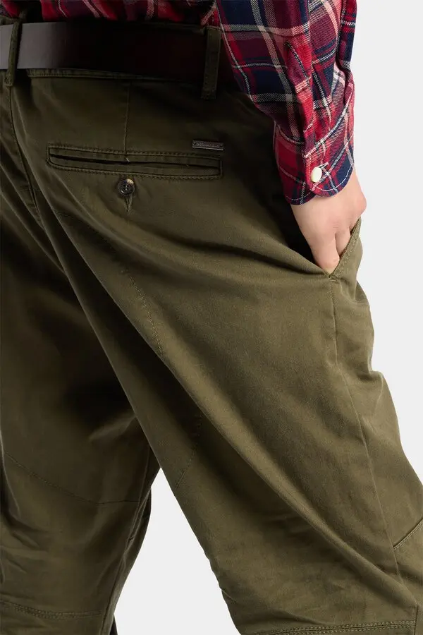 Dsquared2 Stretch Cotton Twill Barrel-leg Chinos - Yellow