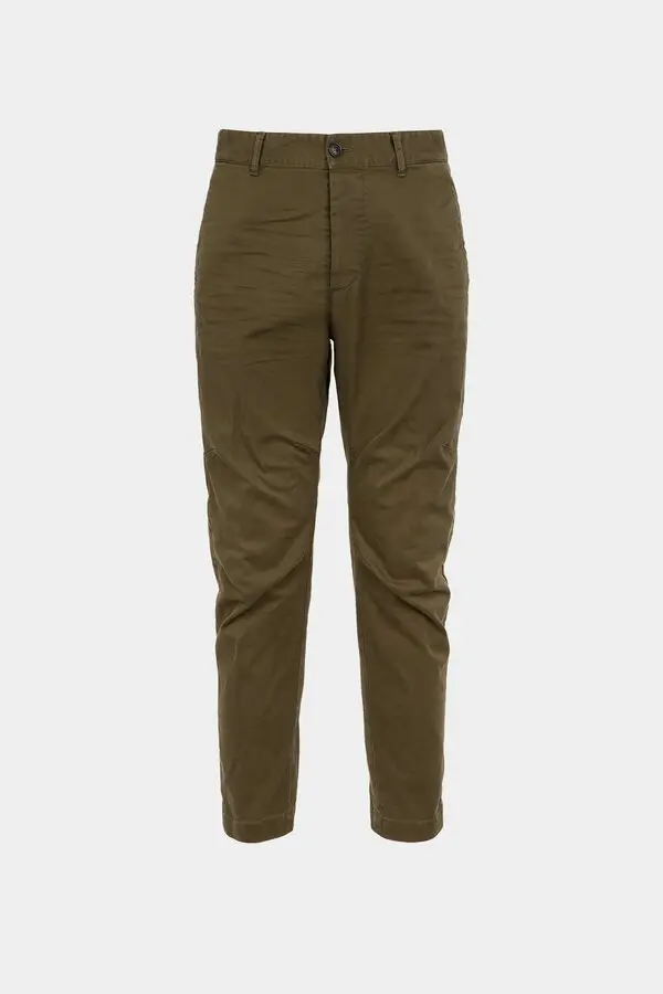 Dsquared2 Stretch Cotton Twill Barrel-leg Chinos - Yellow
