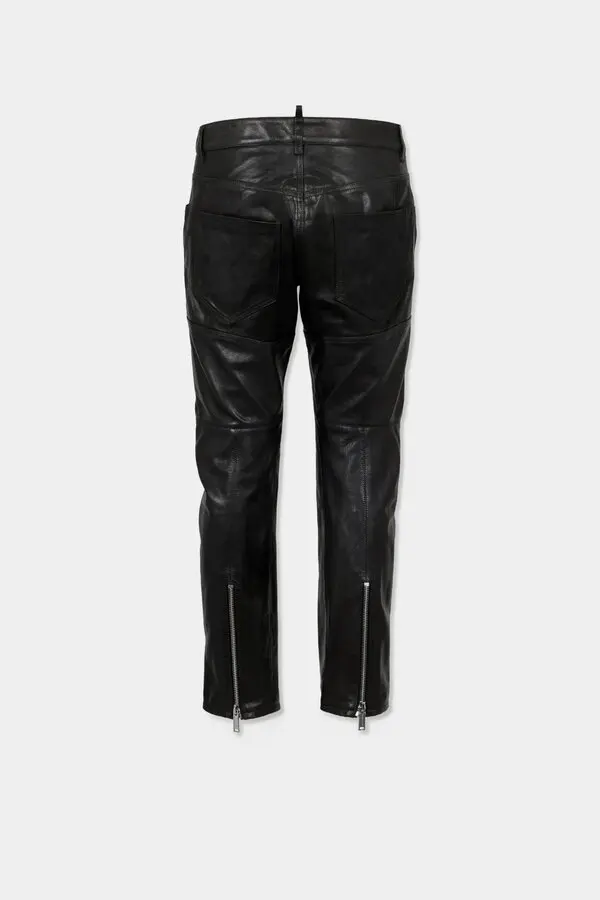 Dsquared2 Leather Biker Pant