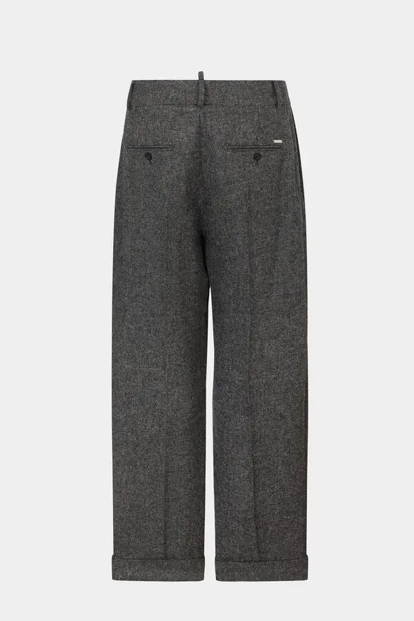 Dsquared2 Shetland Wool Wide Pleat Trousers
