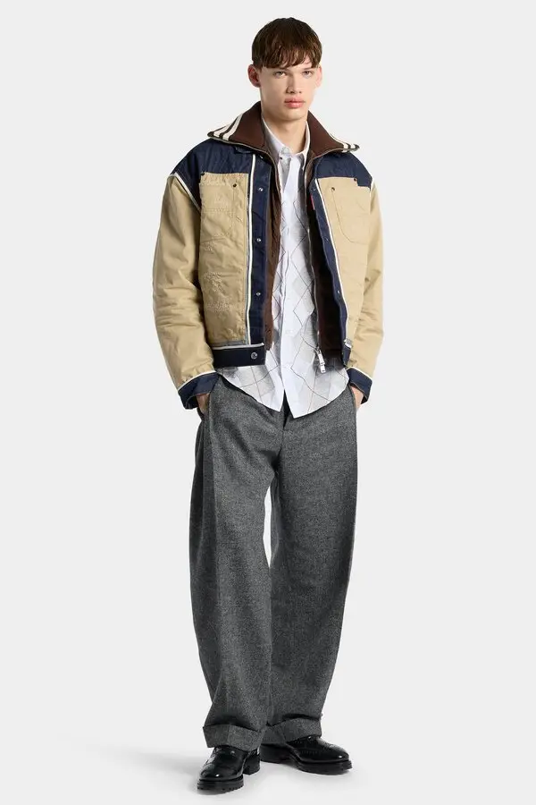 Dsquared2 Shetland Wool Wide Pleat Trousers