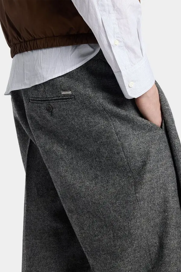 Dsquared2 Shetland Wool Wide Pleat Trousers