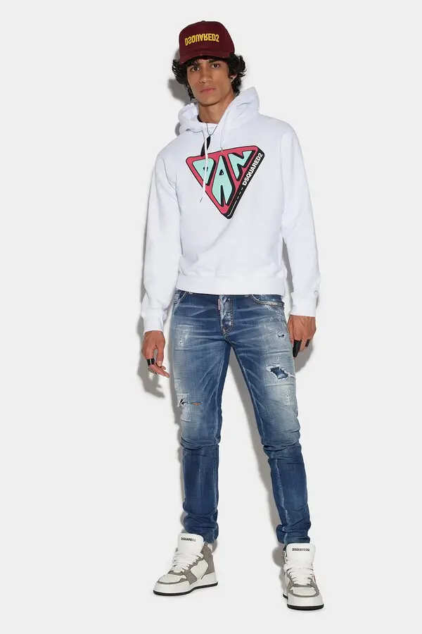 Dsquared2 Medium Stapled Clean Wash Slim Jeans