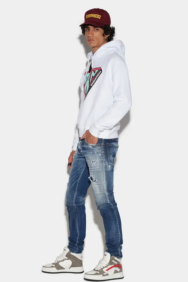 Dsquared2 Medium Stapled Clean Wash Slim Jeans - Blue