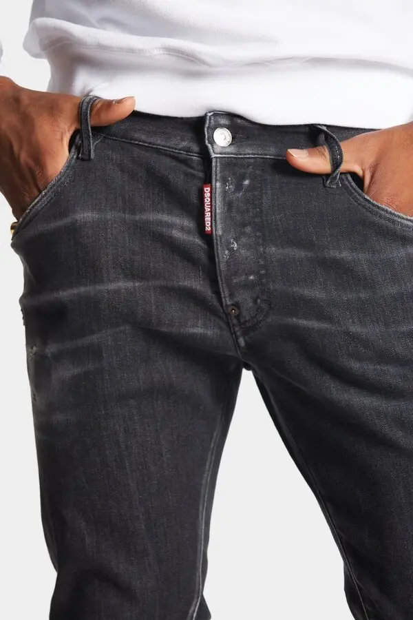 Dsquared2 Clean Wash Skater Jeans - Black