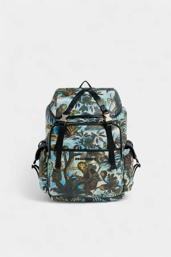 Dsquared2 Monkey Print Backpack - Fantasy