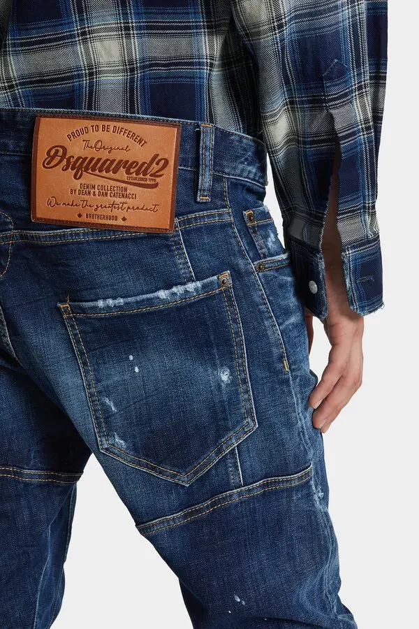 Dsquared2 Dark Perfect Clean Wash Tidy Biker Jeans