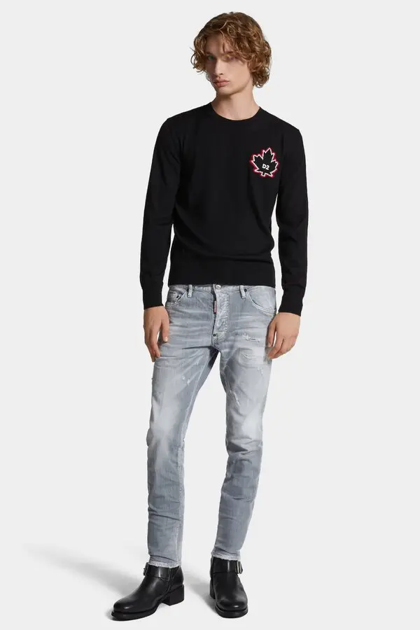 Dsquared2 Brushed Wash Skater Jeans - Grey