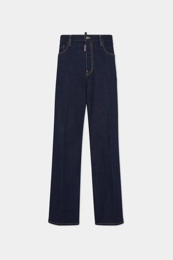 Dsquared2 Dark Rinse Wash Loose Jeans - Blue