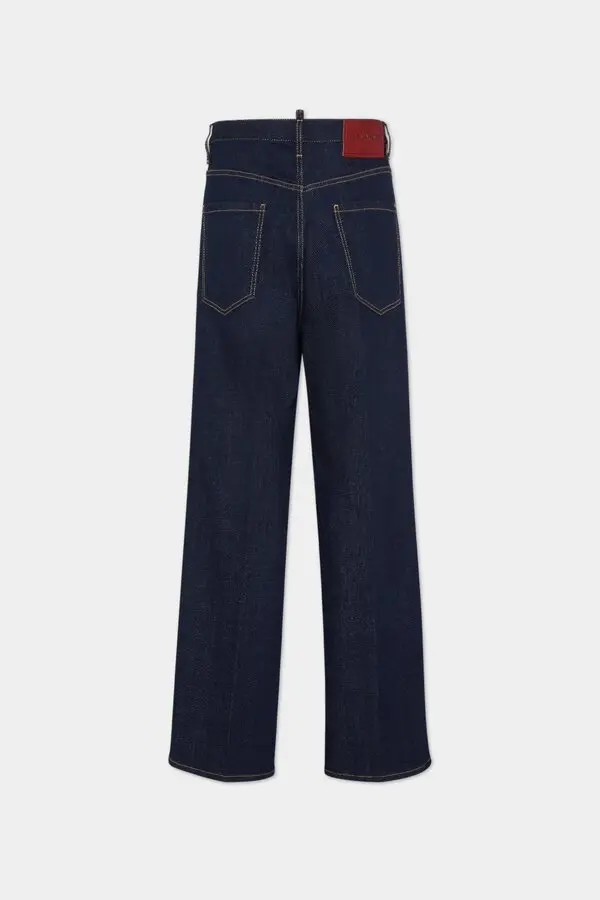 Dsquared2 Dark Rinse Wash Loose Jeans - Blue