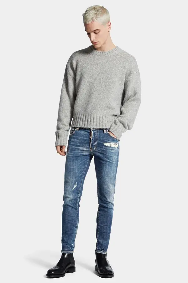 Dsquared2 Medium Wash Skater Jeans - Blue