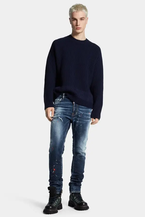 Dsquared2 Medium Red Spots Wash Cool Guy Jeans