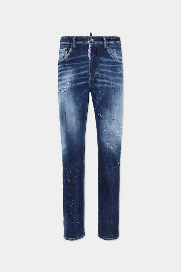 Dsquared2 Medium Red Spots Wash 642 Jeans - Blue