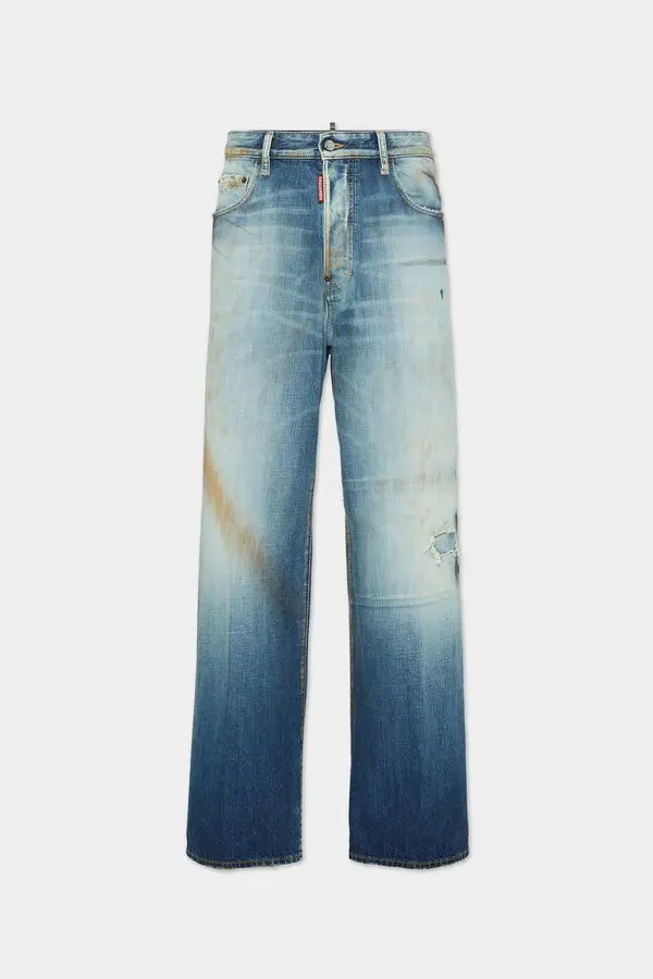 Dsquared2 Medium Rusty Wash Loose Jeans - Blue