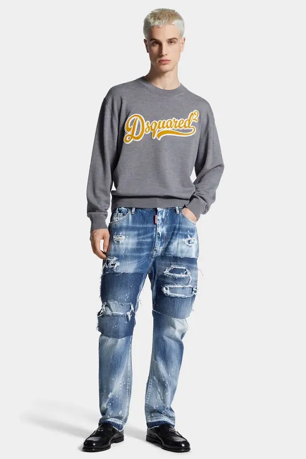 Dsquared2 Medium Ripped Wash London Bro Jeans