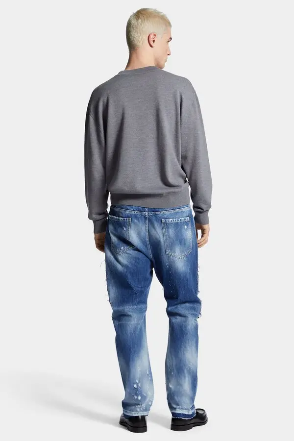 Dsquared2 Medium Ripped Wash London Bro Jeans