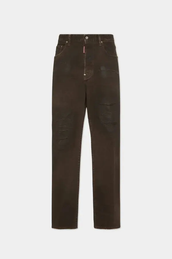 Dsquared2 Bull Leatherette Wash Loose Jeans