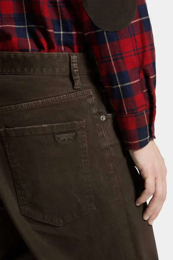 Dsquared2 Bull Leatherette Wash Loose Jeans