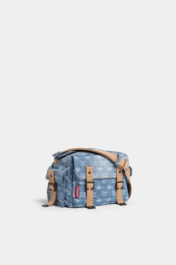Dsquared2 Monogram Denim Crossbody Bag
