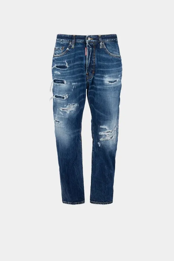 Dsquared2 Medium Wash Ripped Jeans - Blue