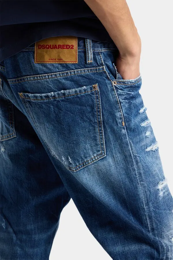 Dsquared2 Medium Wash Ripped Jeans