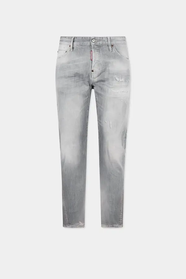 Dsquared2 Brushed Wash Slim Twist Jeans - Grey