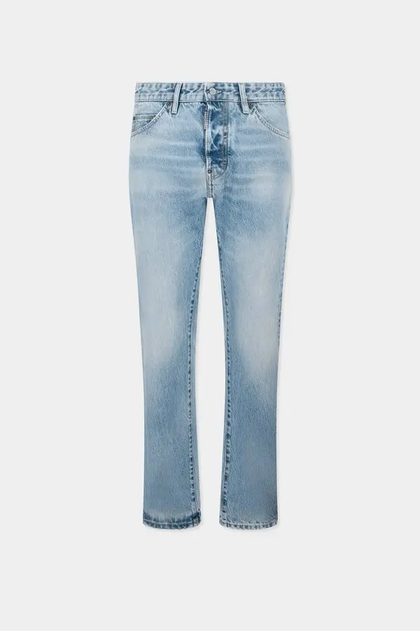 Dsquared2 Light Wash Teddy Jeans - Blue
