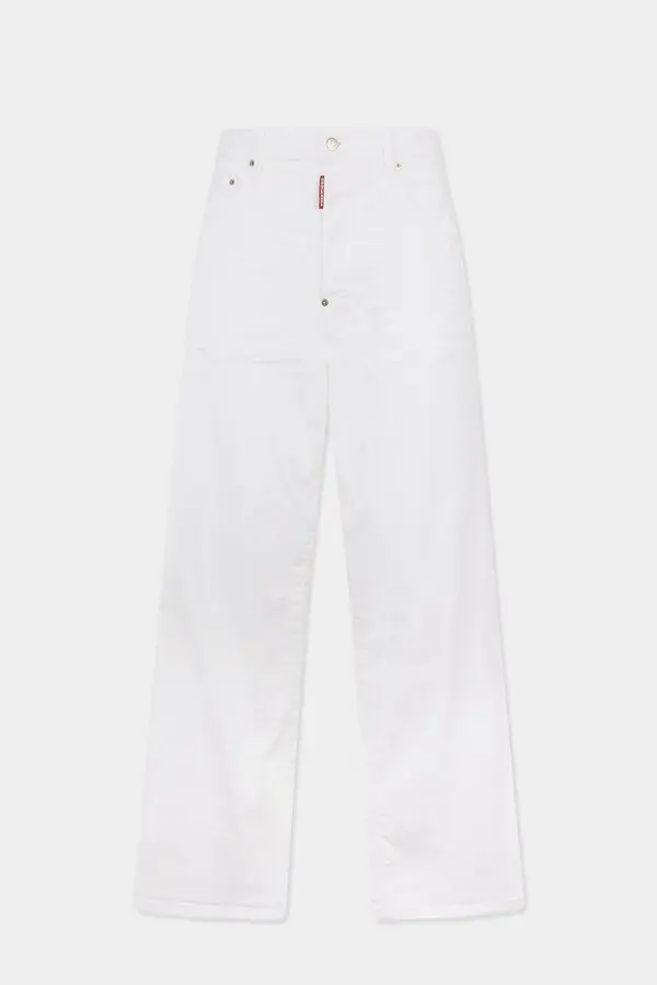 Dsquared2 Garment Dyed Baggy Jeans - White