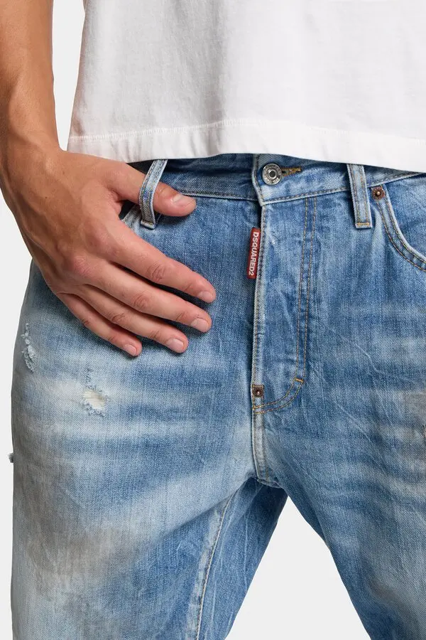 Dsquared2 Light Dirty Wash Barrel Leg Jeans