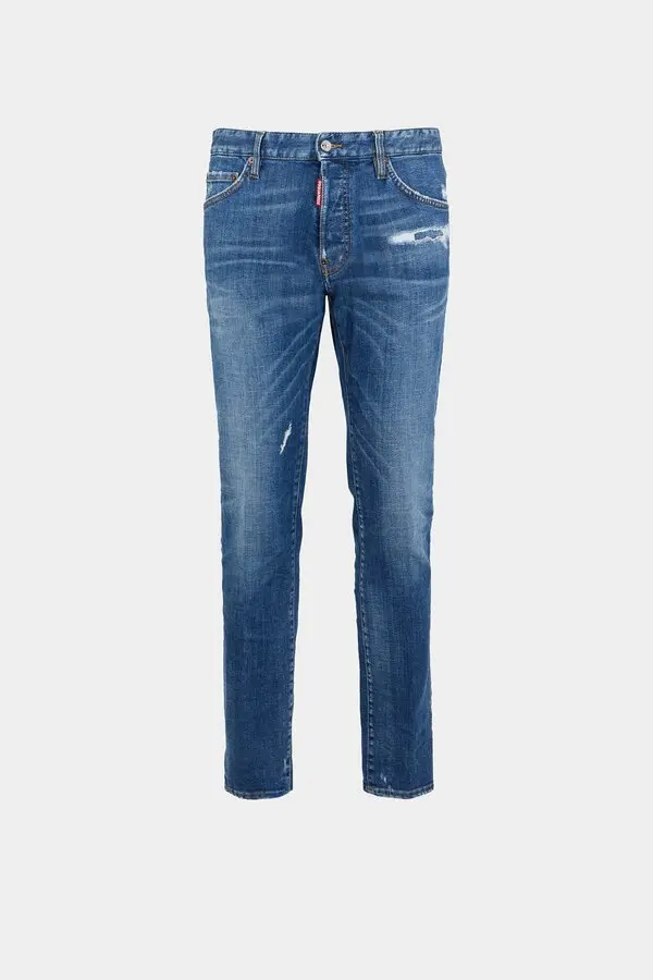 Dsquared2 Medium Wash Stretch Denim Jeans - Blue