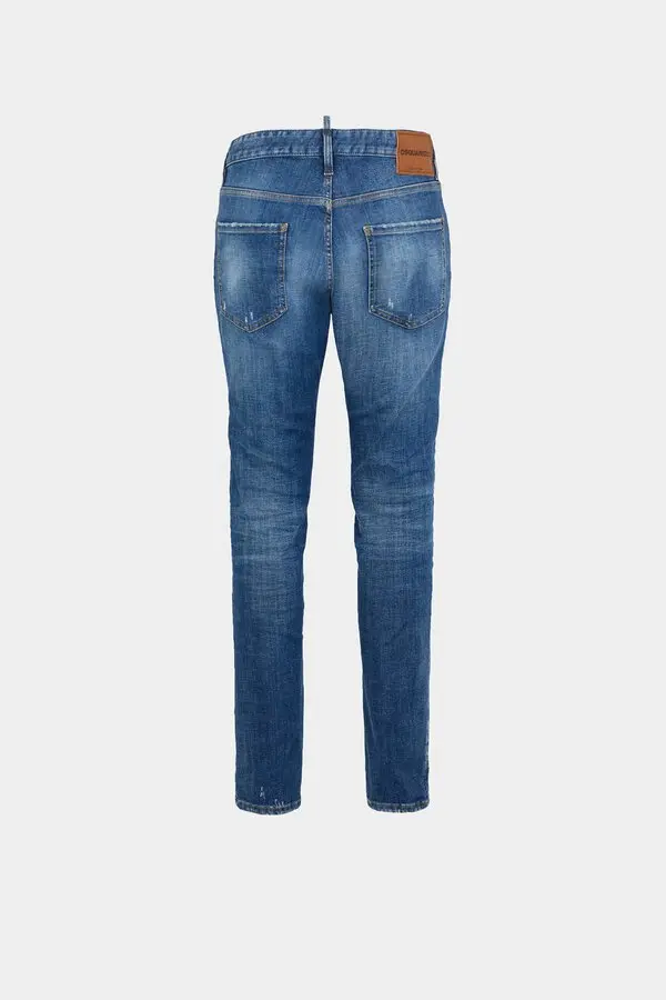Dsquared2 Medium Wash Stretch Denim Jeans - Blue