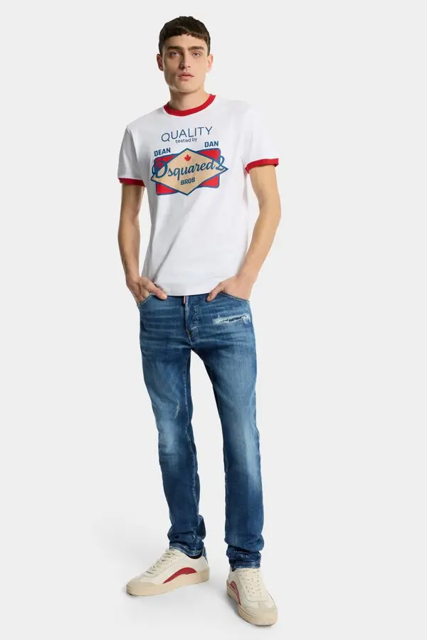 Dsquared2 Medium Wash Stretch Denim Jeans - Blue
