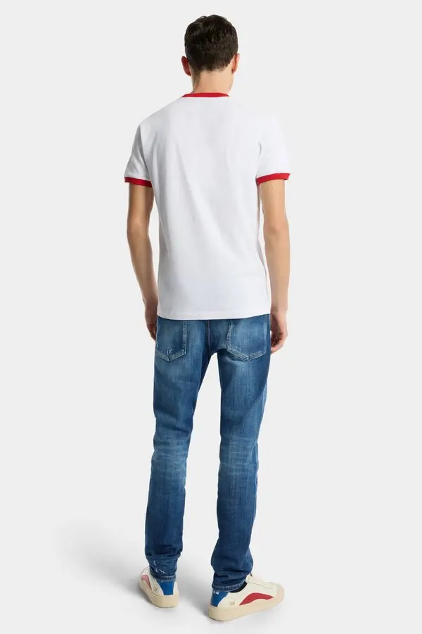 Dsquared2 Medium Wash Stretch Denim Jeans - Blue