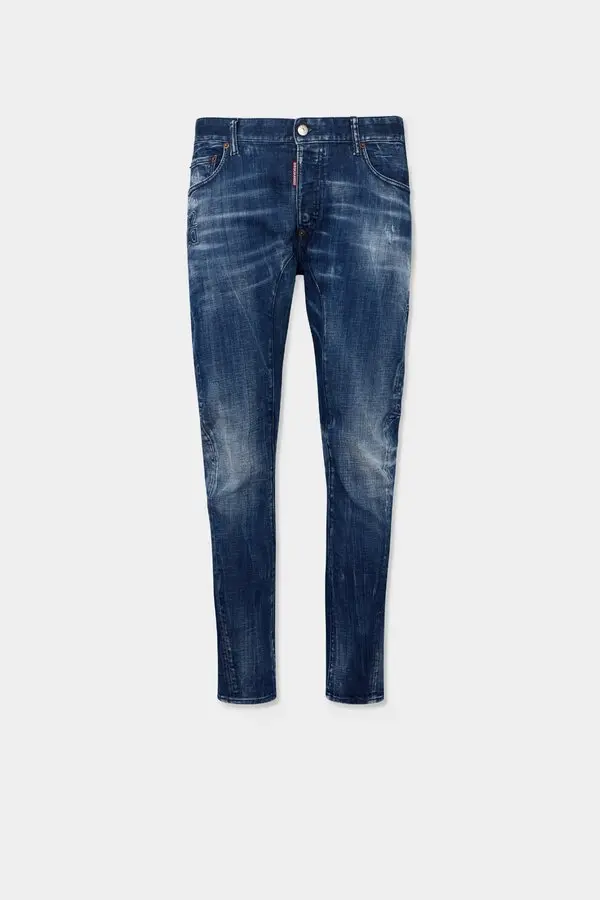 Dsquared2 Dark Milky Way New Biker Jeans - Blue