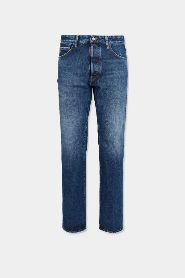 Dsquared2 Dark Wash Relaxed Fit Jeans - Blue
