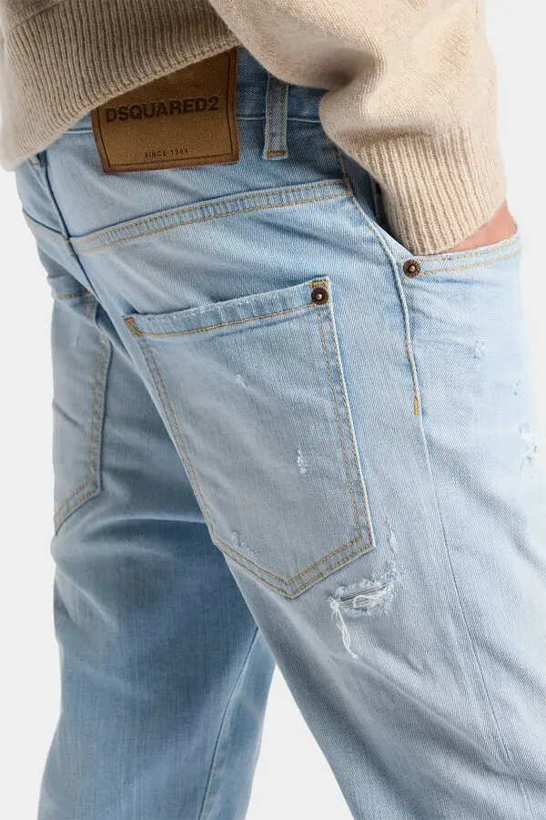 Dsquared2 Super Bleached Stretch Skater Jeans