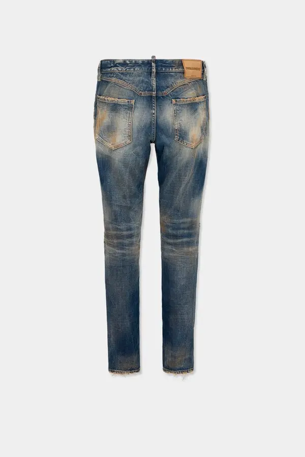 Dsquared2 Dark Sandy Burnt Teddy Jeans - Blue