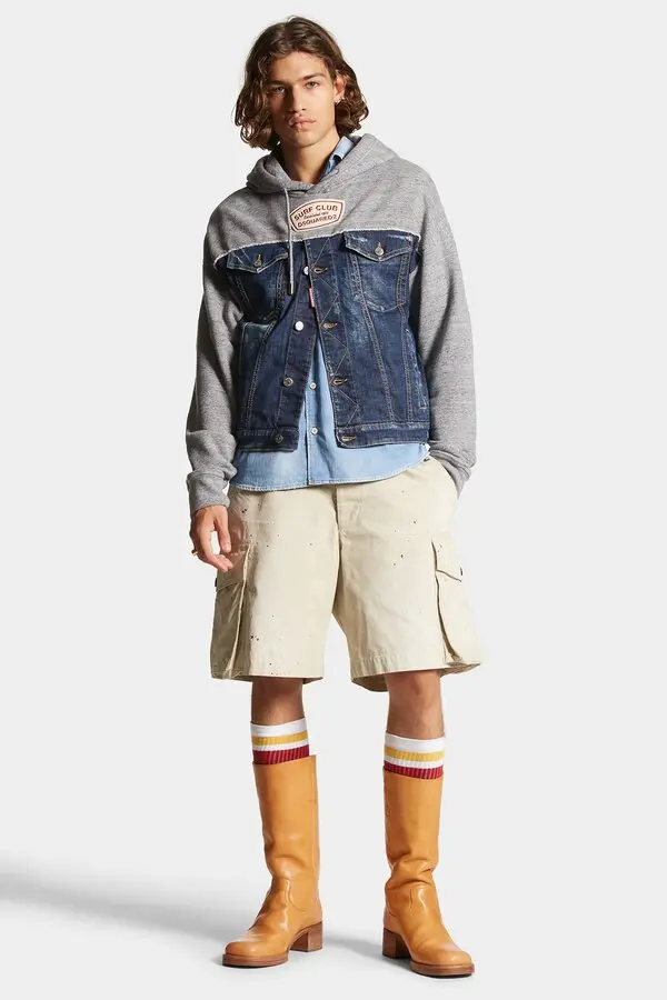 Dsquared2 Cargo Shorts With Distressed Detail