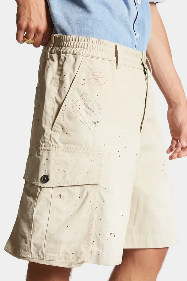 Dsquared2 Cargo Shorts With Distressed Detail