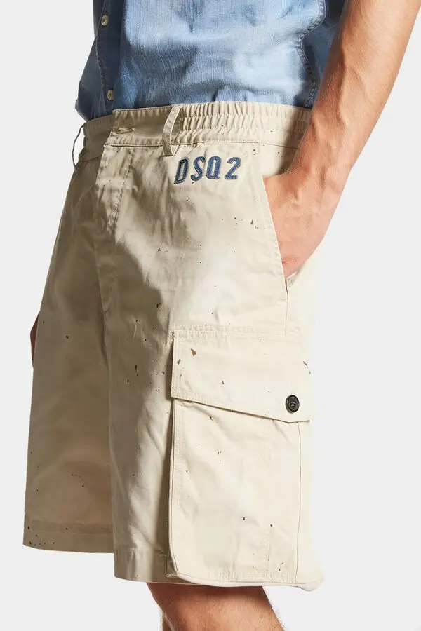 Dsquared2 Cargo Shorts With Distressed Detail