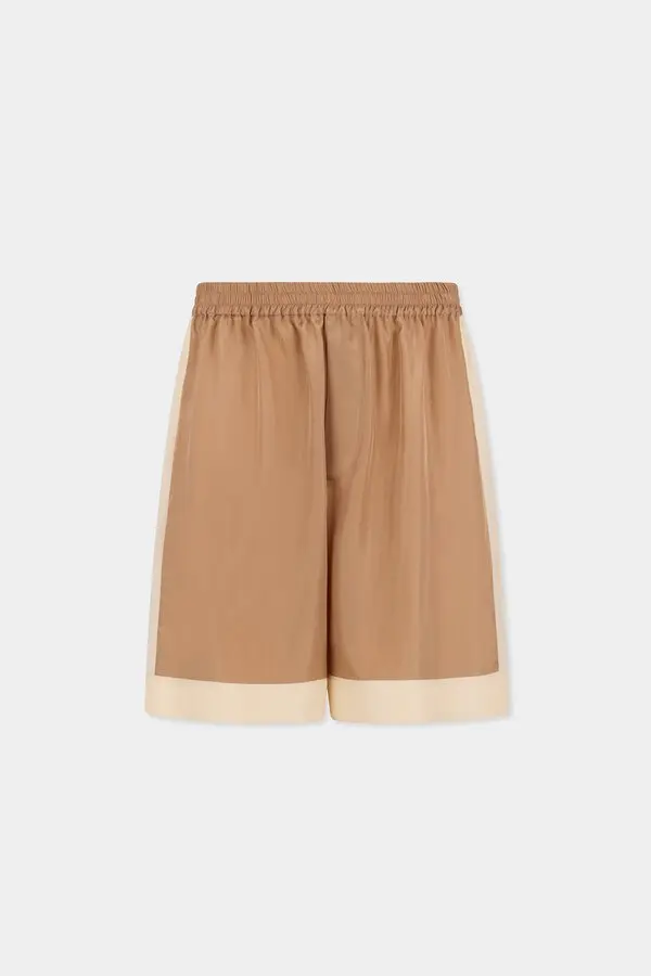 Dsquared2 Bowling Satin Shorts - Beige