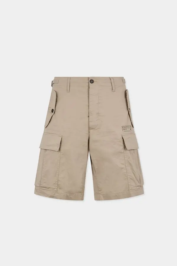 Dsquared2 Light Cotton Utility Cargo Shorts - Fantasy