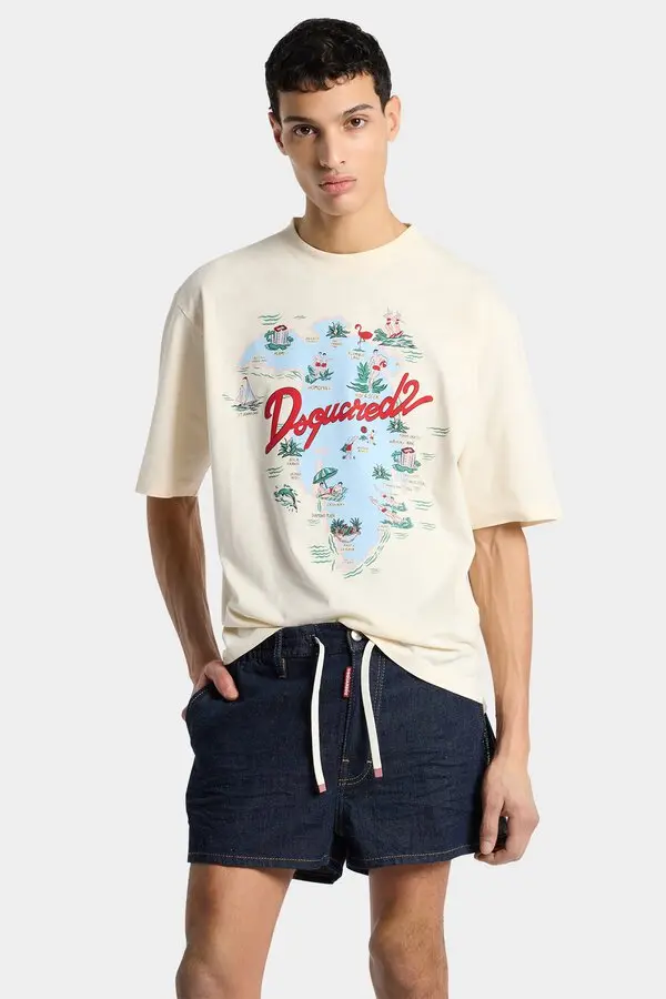 Dsquared2 Dark Wash Pull-on Shorts