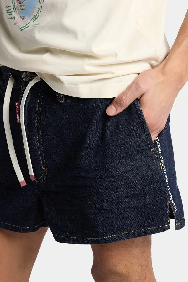 Dsquared2 Dark Wash Pull-on Shorts