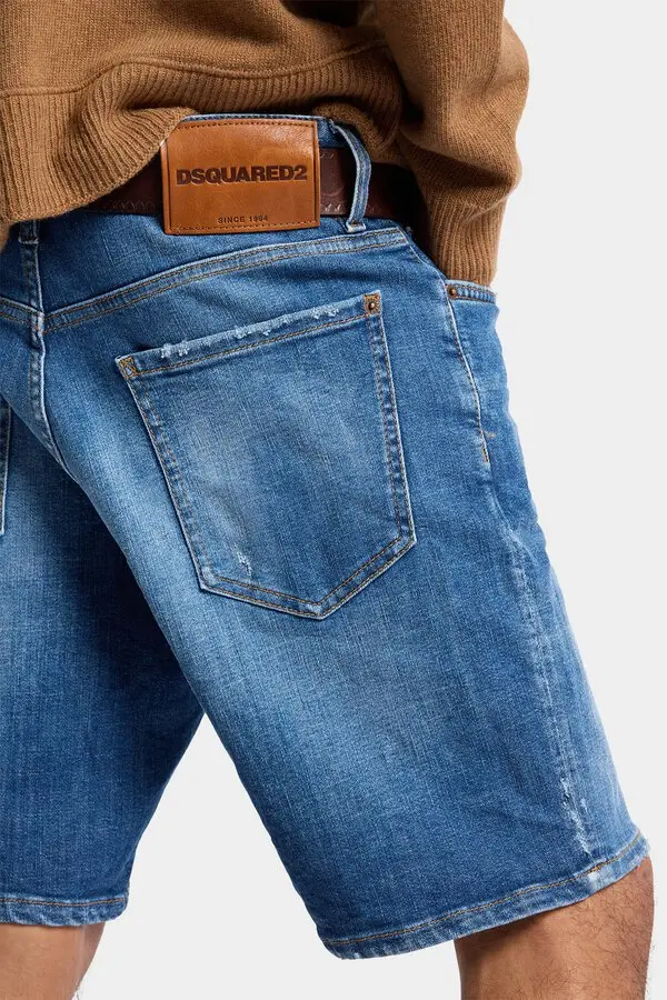 Dsquared2 Medium Perfecto Marine Denim Shorts