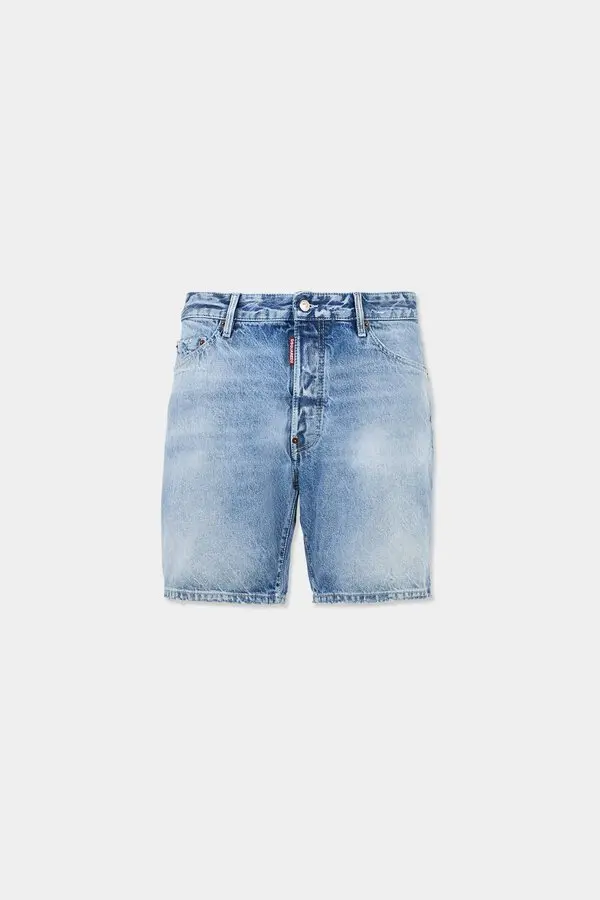 Dsquared2 Light Wash Denim Shorts - Blue