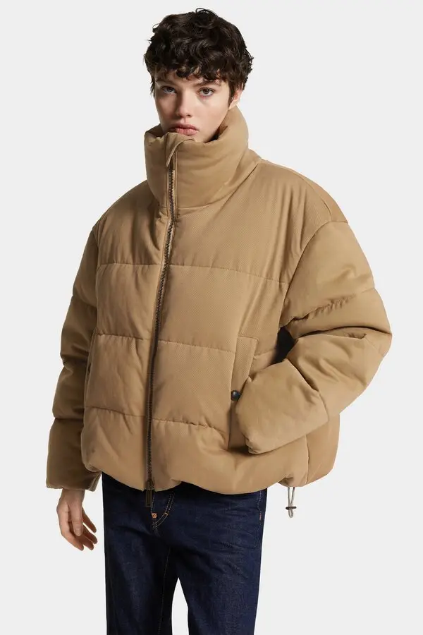 Dsquared2 Printed Cotton Ball Puffer Jacket